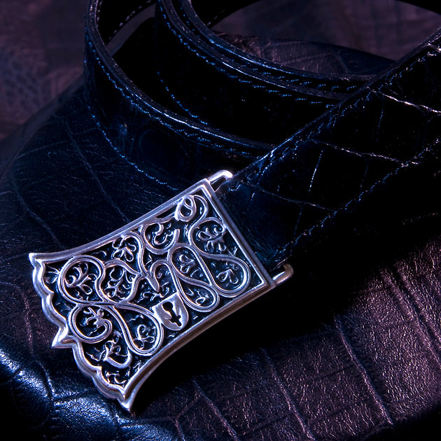 MEDIEVAL KEY-LOCK BELT BUCKLE DESIGNED BY JONNA IN STERLING SILVER ...